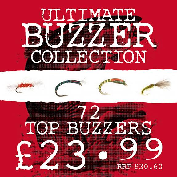72-Piece Fly Fishing Buzzer Set with Size 12 Hooks